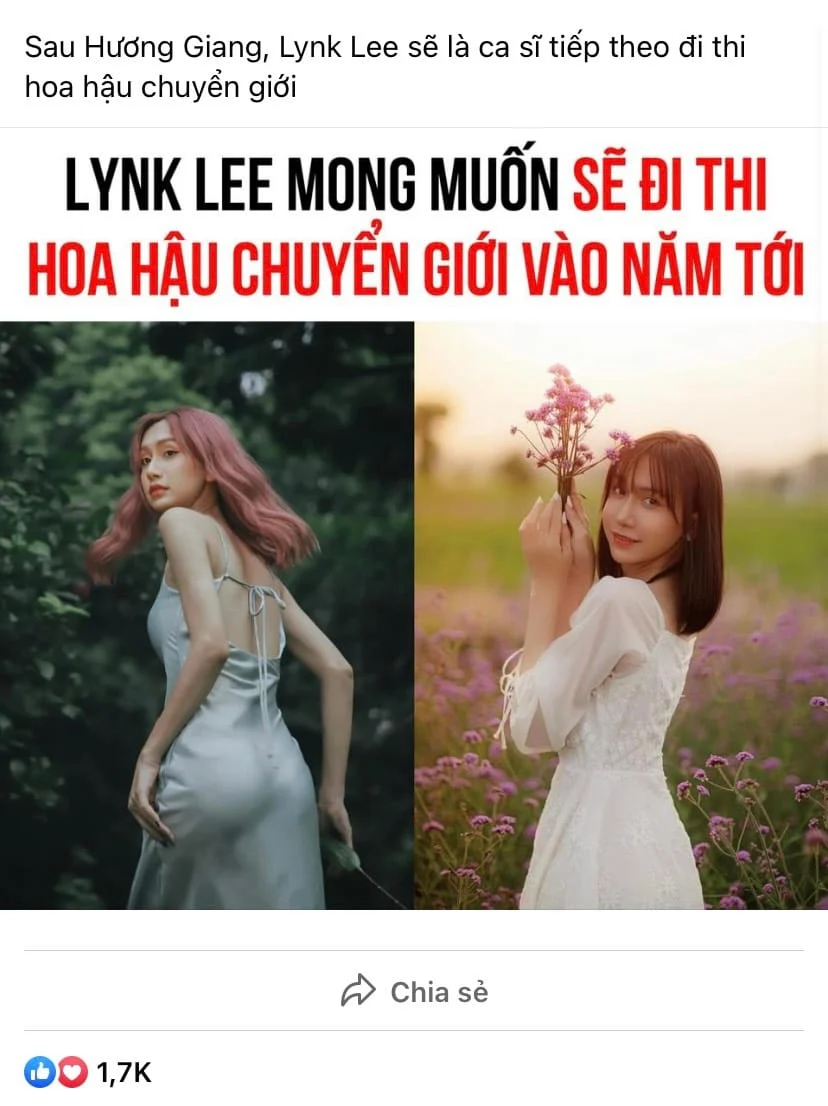 Lynk Lee sẽ nối gót Hương Giang để đi thi Hoa hậu chuyển giới? - Socolive
